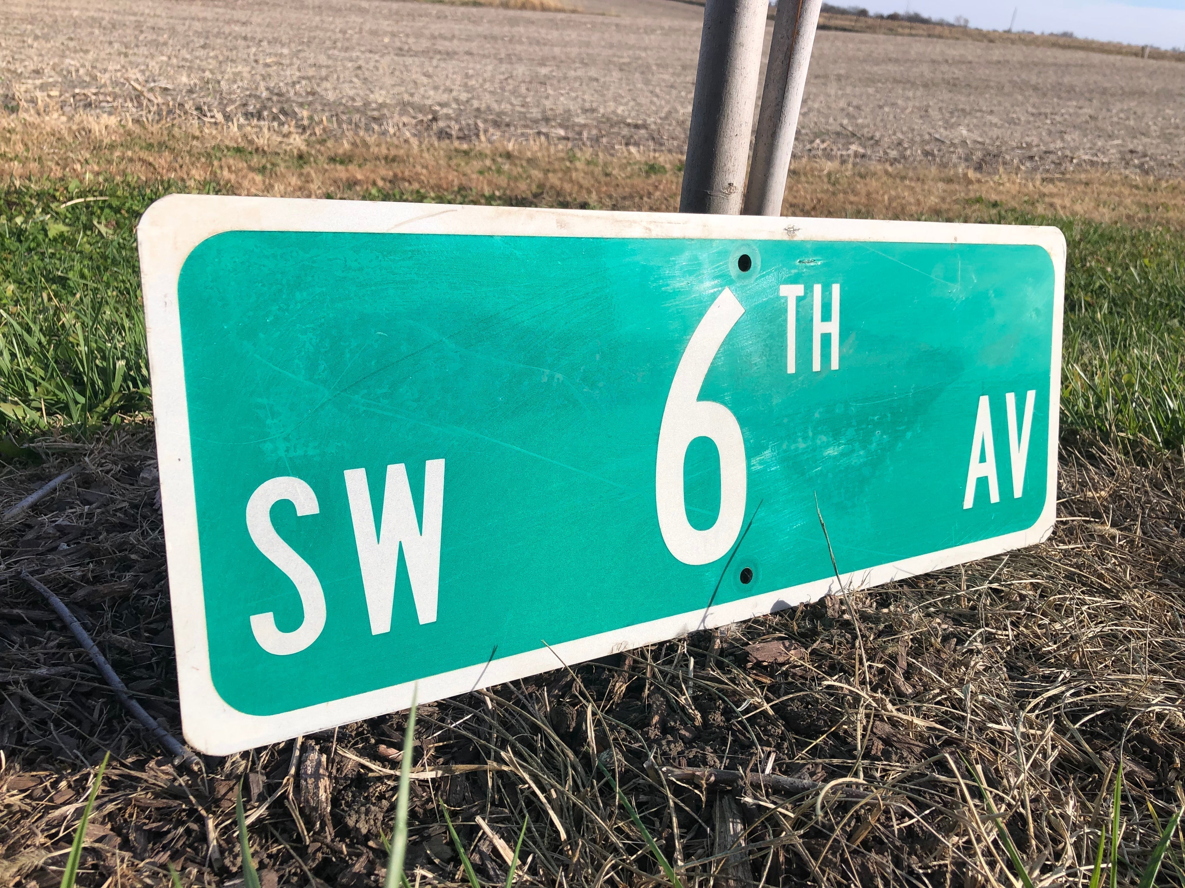 SW 6th Av Street Sign, 9x24 Vintage Green Road Sign, Metal Road Sign ...