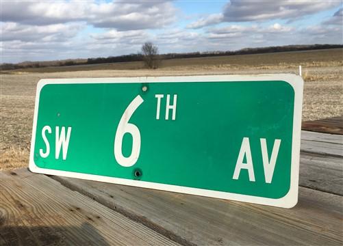 SW 6th AV Street Sign, 9x24 Vintage Green Road Sign, Metal Road Sign ...