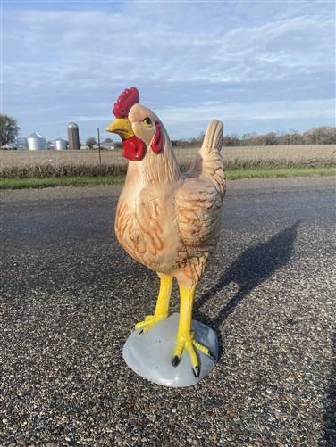 Large Chicken Statue, Decorative Metal Chicken, Outdoor Farm Garden Fi ...