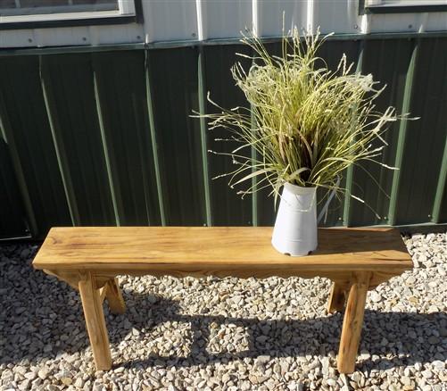 Village Gingerbread Natural Wood Bench, Entryway Bench, Rustic Farmhou ...