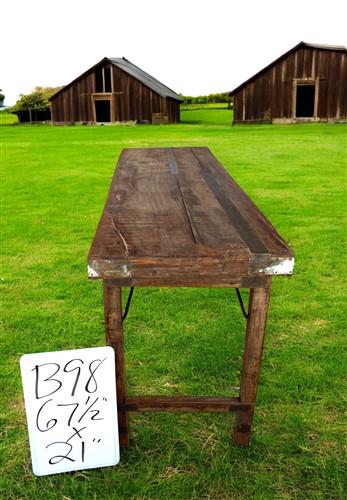 Rustic Folding Table (67.5x21) Dining Room Table Kitchen Island Sofa T ...