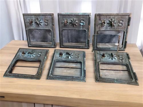 US Post Office Box Bronze Star Doors, Vintage Combination Lock Mailbox ...